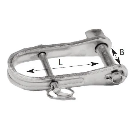 6mm Long plate Captive Halyard Shackle easy/quick release